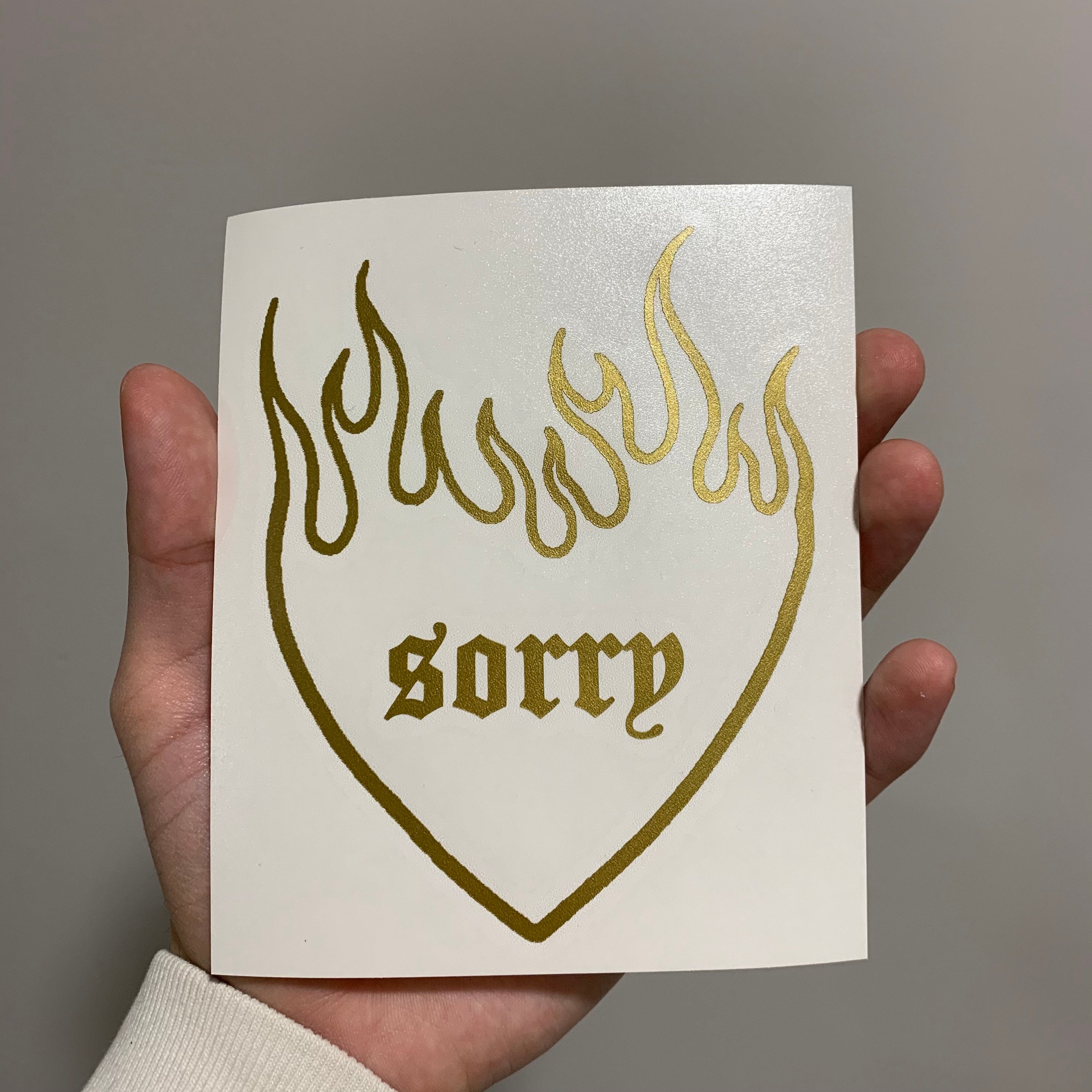 SORRY HEART Vinyl Window Decal Car Sticker - Etsy