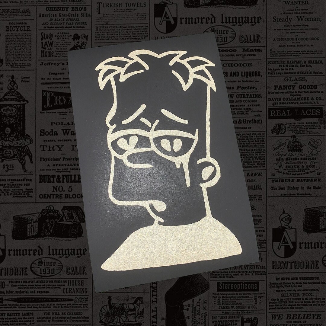 REFLECTIVE SAD BART Simpson Vinyl Window Decal Car Sticker - Etsy