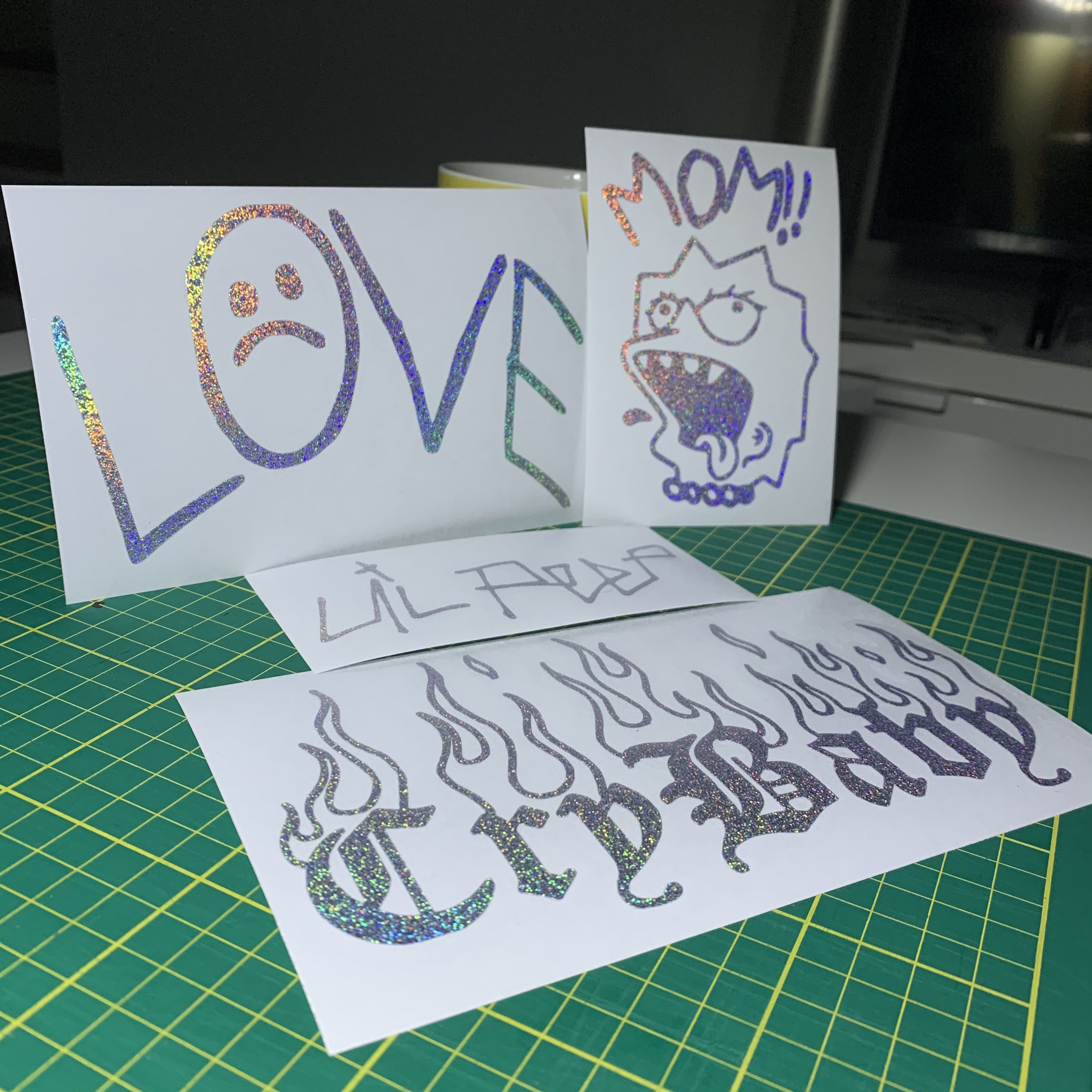 4 Pack PEEP Sticker Vinyl Window Decal Crybaby LOVE | Etsy