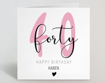 Niece 40th Birthday Card - Etsy