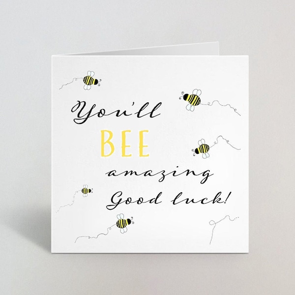 Bee Good Luck Card - Etsy