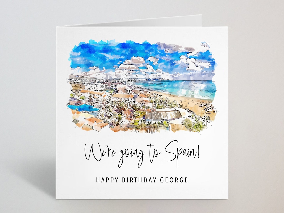 Personalised We're Going to Spain Card - Spain Holiday Vacation Trip ...