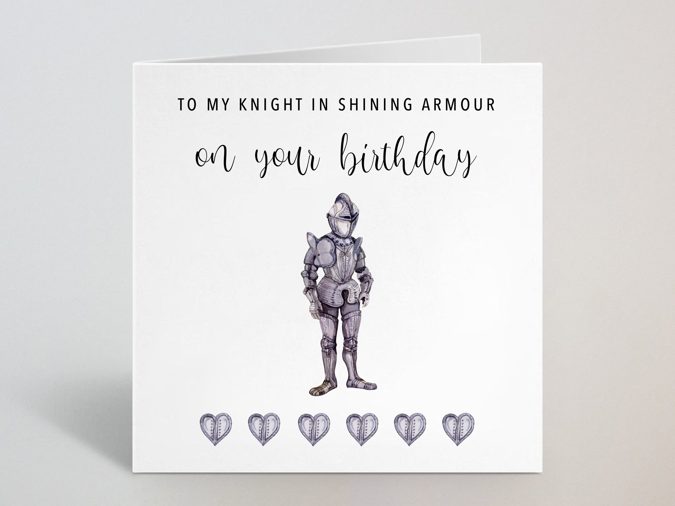 To My Knight in Shining Armour Birthday Greeting Card - Etsy
