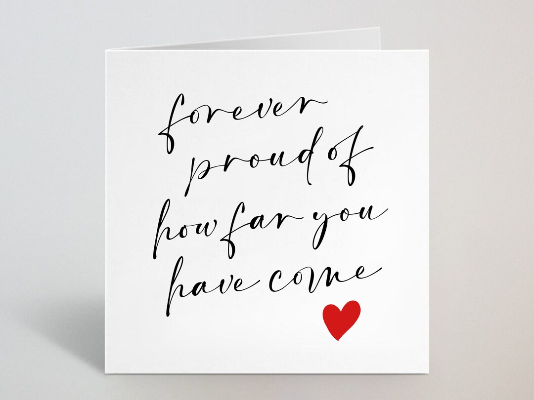 Forever Proud of How Far You Have Come Greeting Card - Support Pride ...