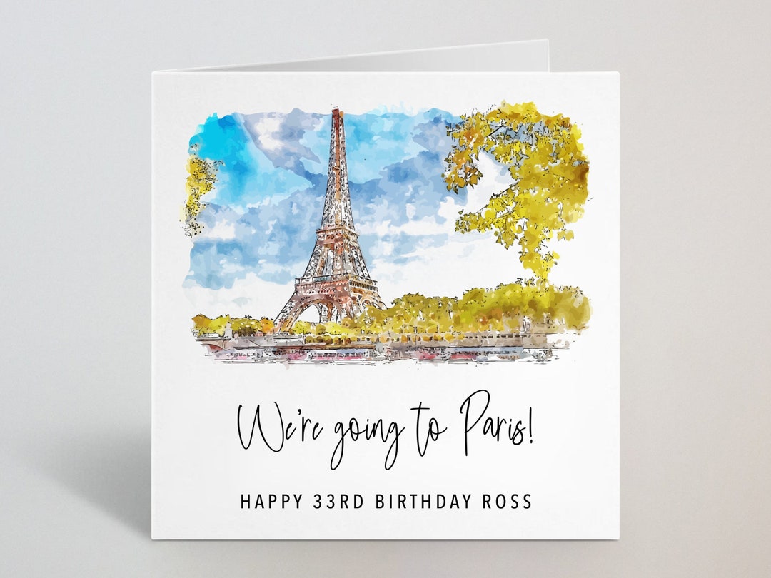 Personalised We're Going to Paris Card - Paris France Holiday Vacation ...