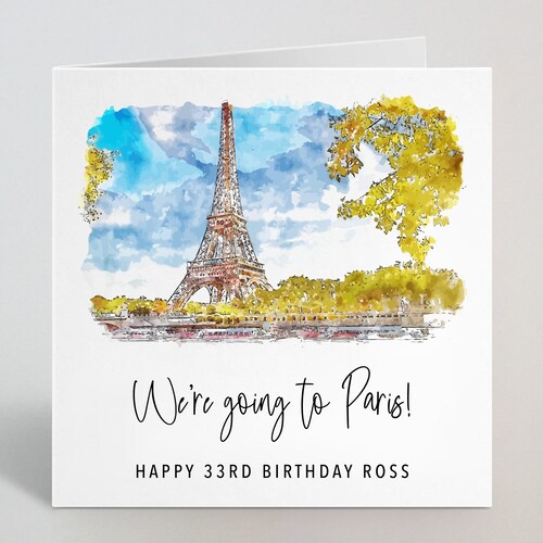 Paris Surprise Trip Card We're Going to Paris Card - Etsy