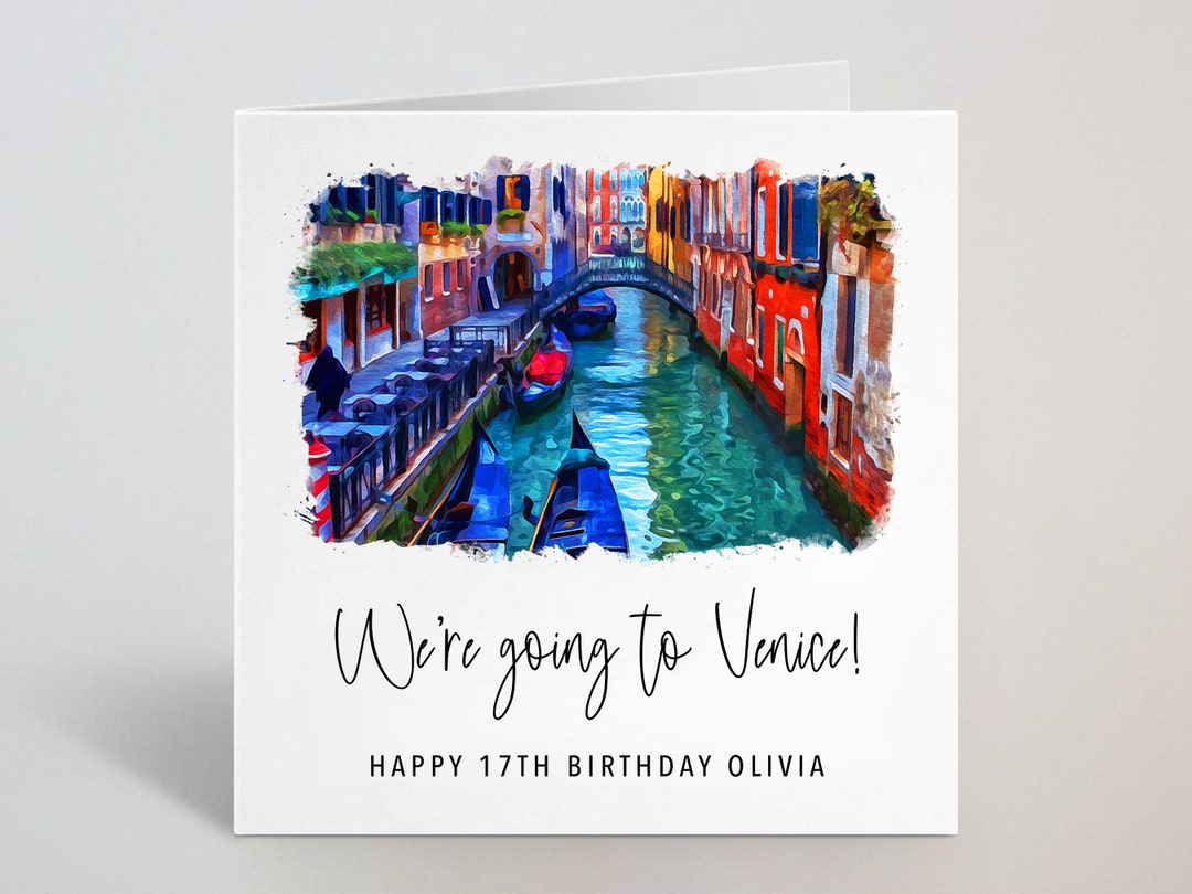 Personalised We're Going to Venice Card - UK Venice Italy City Break ...