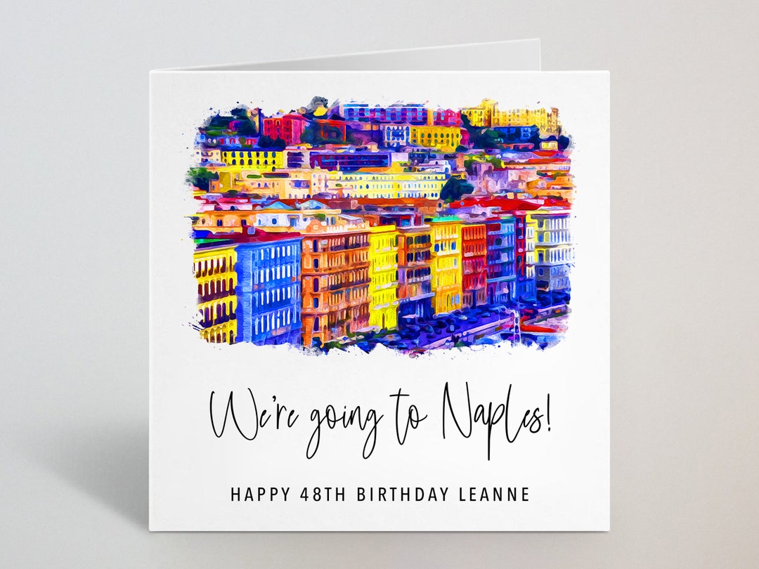 Personalised We're Going to Naples Card - Naples Italy Weekend Away ...