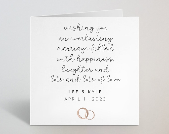 Personalised Marriage Filled With Happiness, Laughter & Love Wedding ...