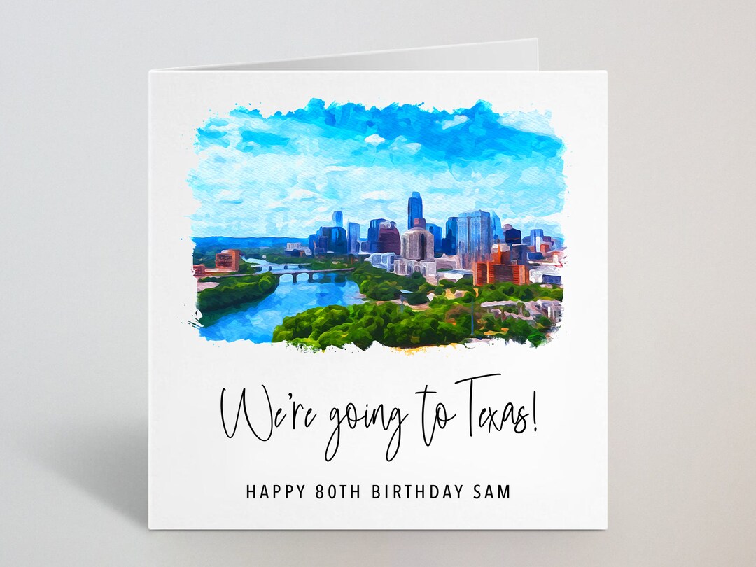 Personalised We're Going to Texas Card - Texas USA America Holiday Trip ...