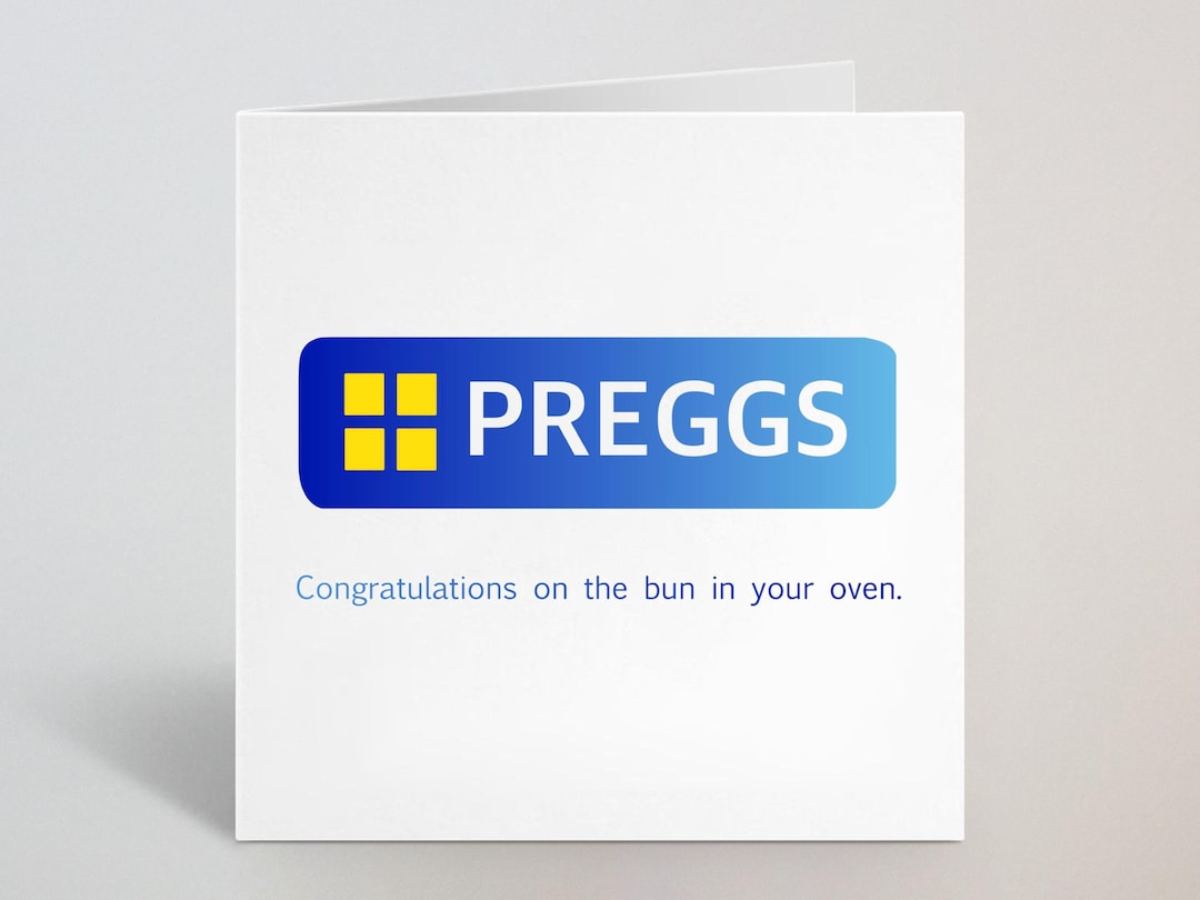 Preggs Pregnancy Announcement Congratulations Card - Bun in Oven ...