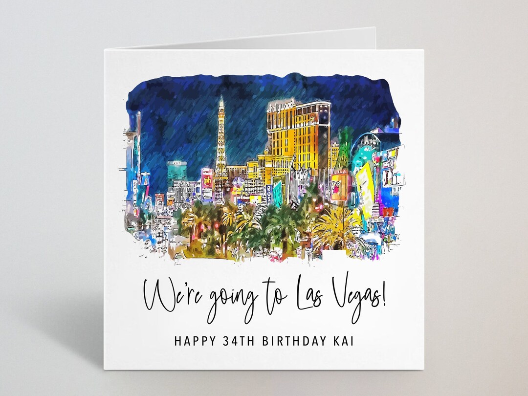 Personalised We're Going to Vegas Card - Las Vegas Holiday Vacation ...