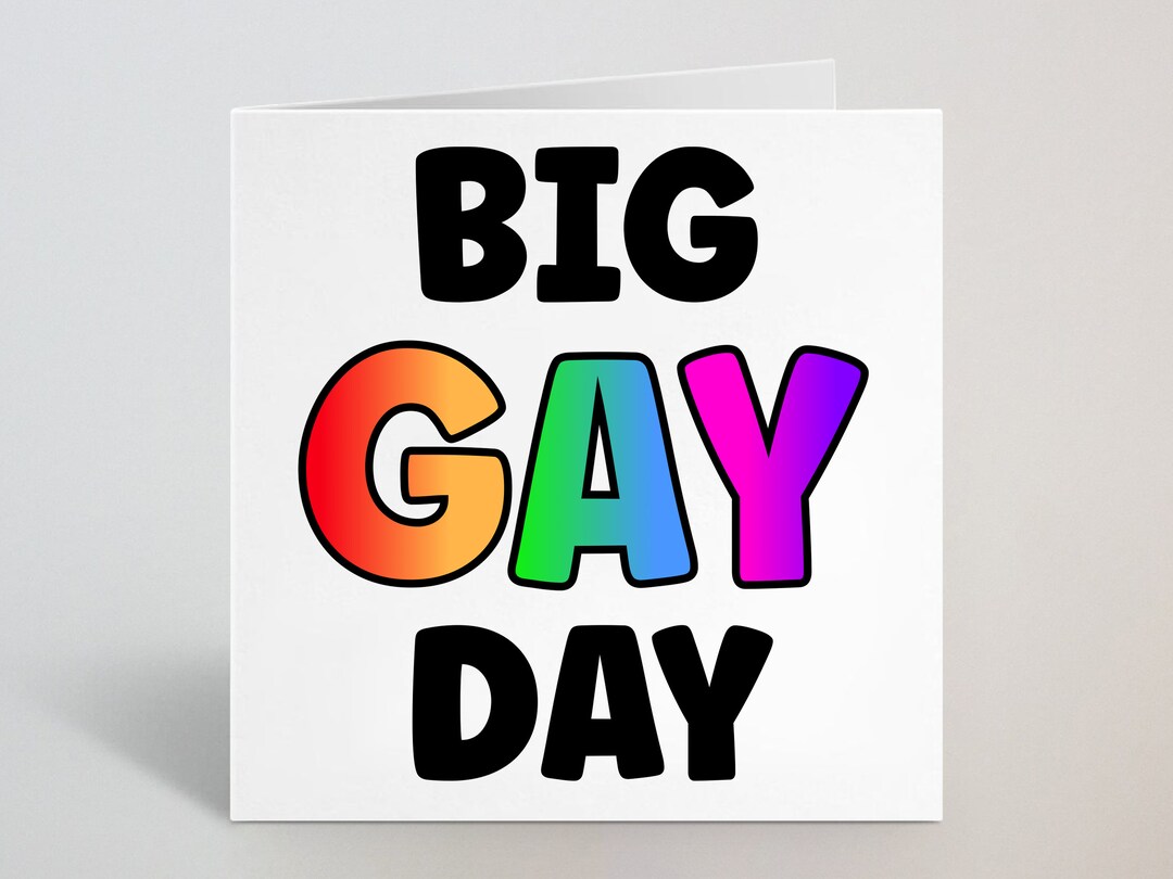Big Gay Day Wedding Greeting Card Funny Wedding Day Lesbian Etsy