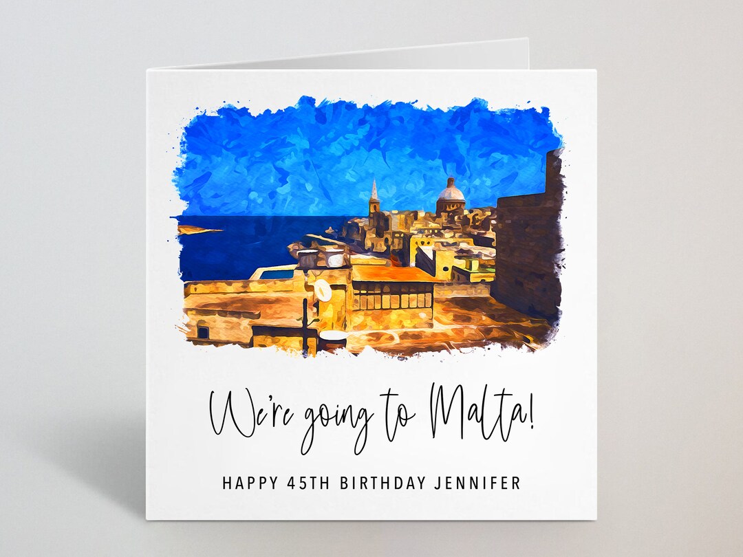 Personalised We're Going to Malta Card - Malta Holiday Vacation Trip ...
