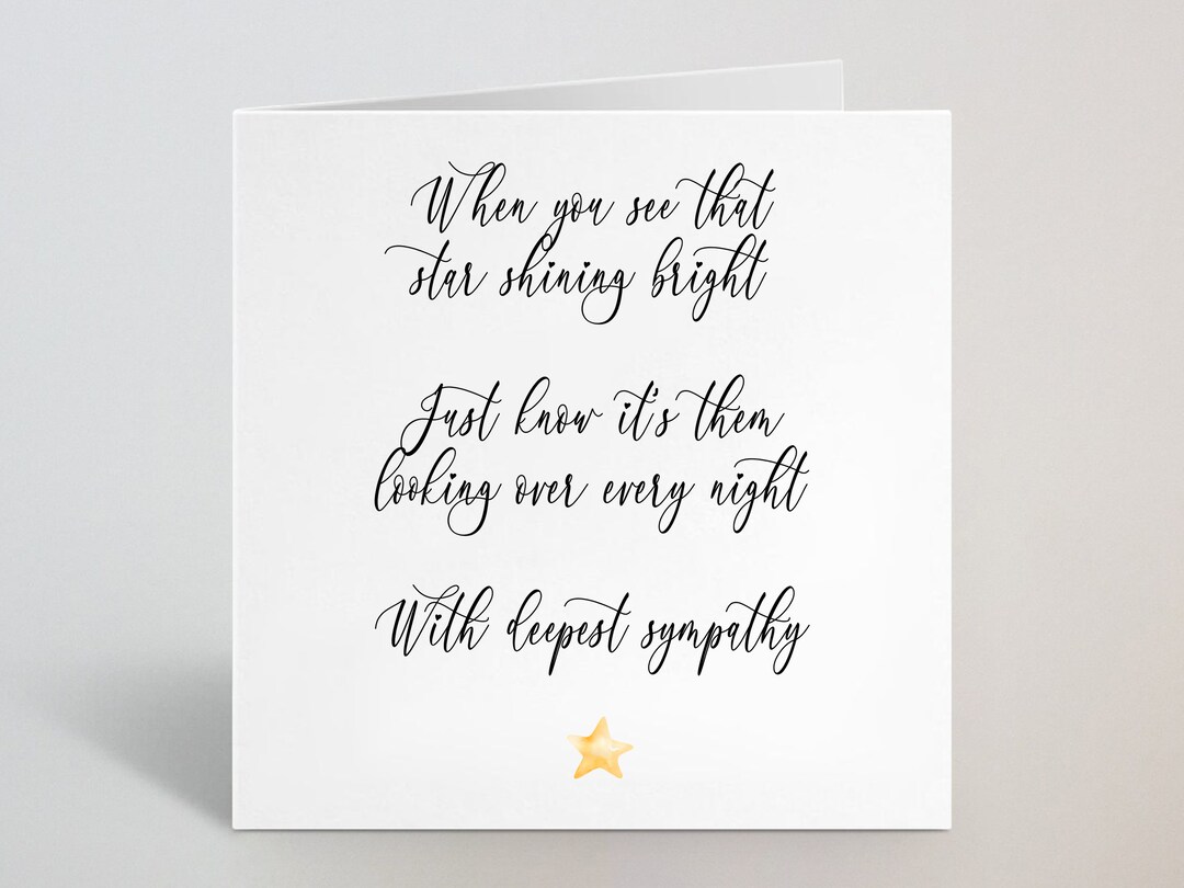 When You See That Star Shining Bright Greeting Card - With Deepest ...
