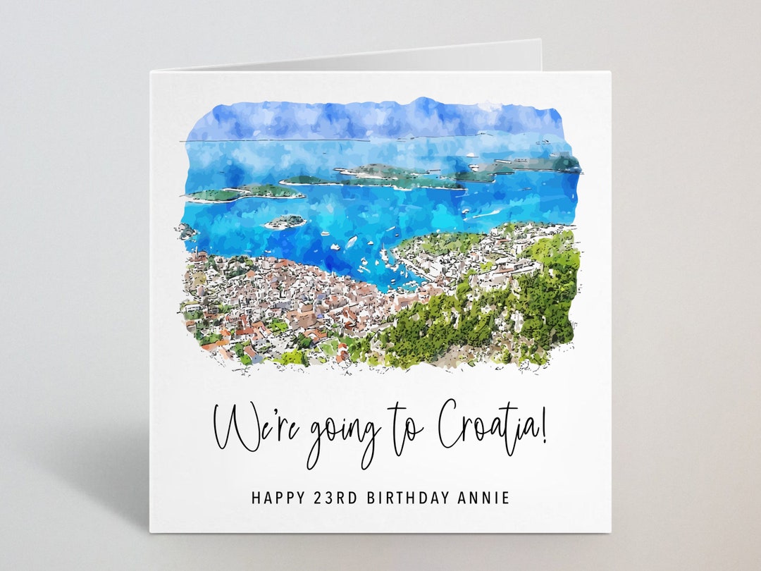 Personalised We're Going to Croatia Card - Croatia Holiday Vacation ...