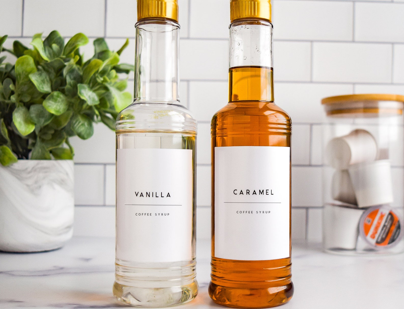 Coffee Syrup Labels Coffee Bar Label Set Waterproof | Etsy