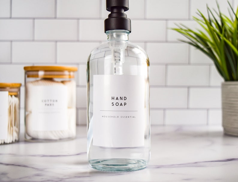 Bathroom Labels Label Set Waterproof Custom Labels - Etsy