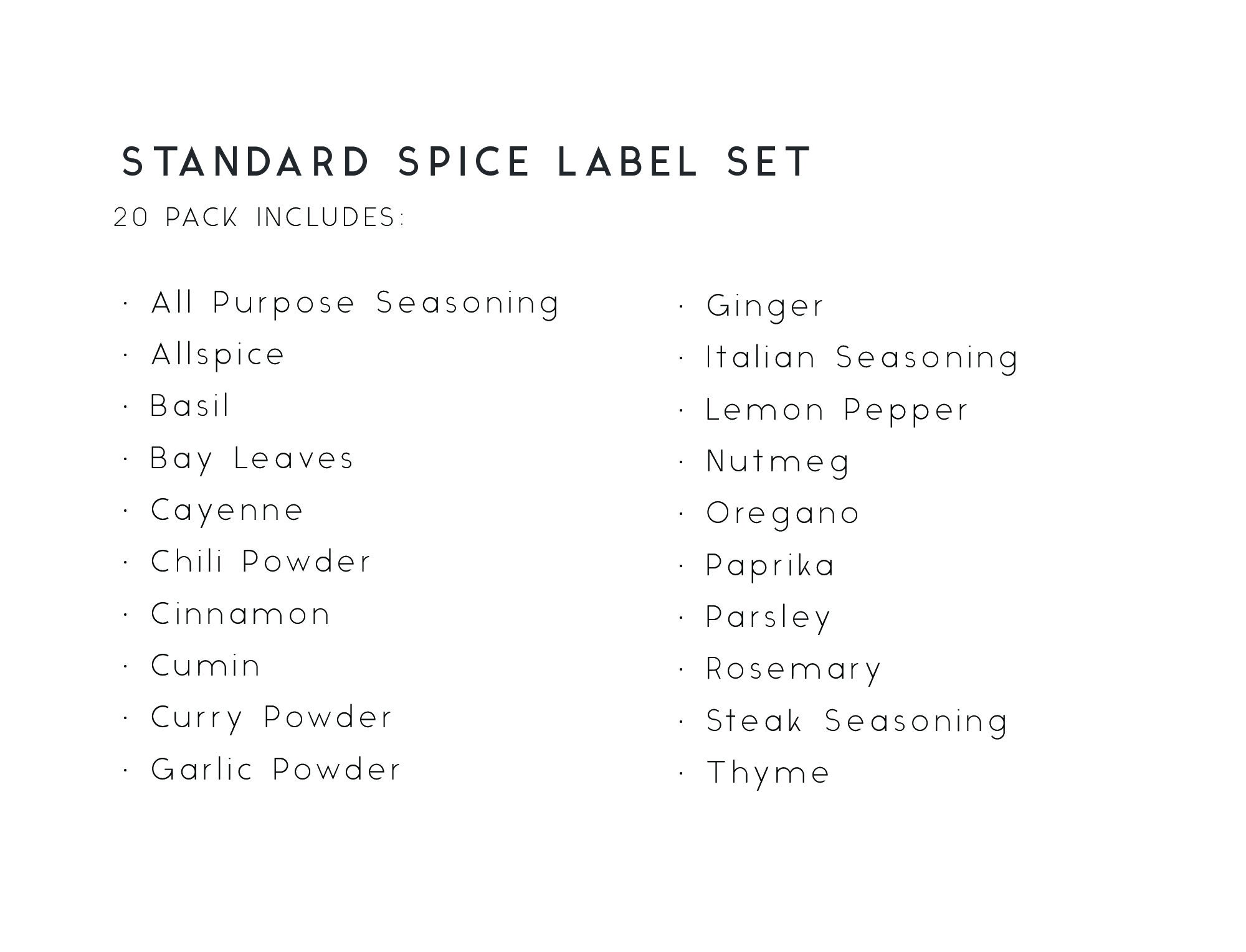 Spice Labels Waterproof Spice Jars Home Organization - Etsy