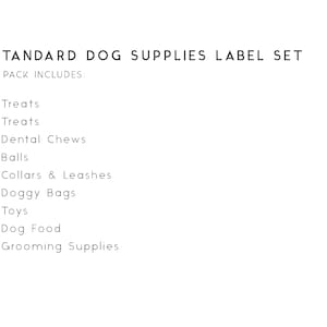 Dog Supplies Labels | Pet Organization Labels | Waterproof ...