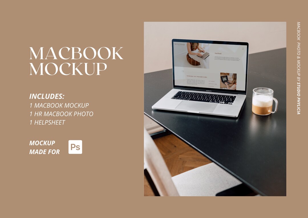 Realistic MacBook Mockup, Web Design (PSD, JPG) - Etsy