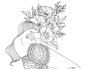 The Body Positive Coloring Page Instant and Printable Download I Adult ...