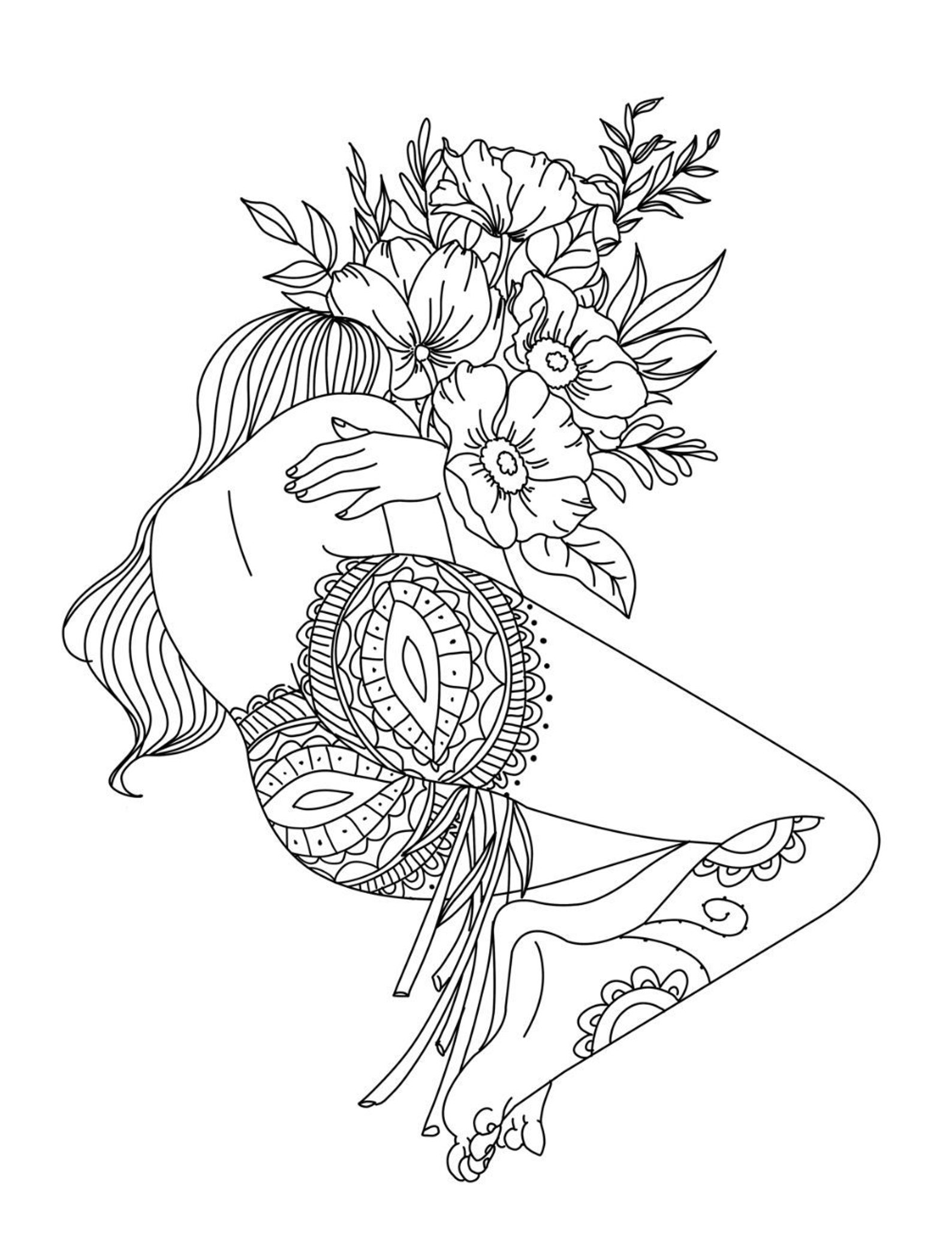 The Body Positive Coloring Page Instant and Printable Download I Adult ...