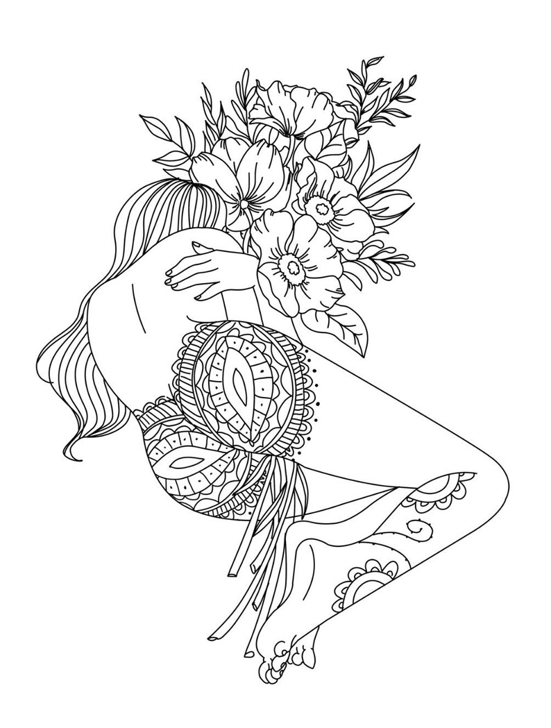 The Body Positive Coloring Page Instant and Printable Download I Adult ...