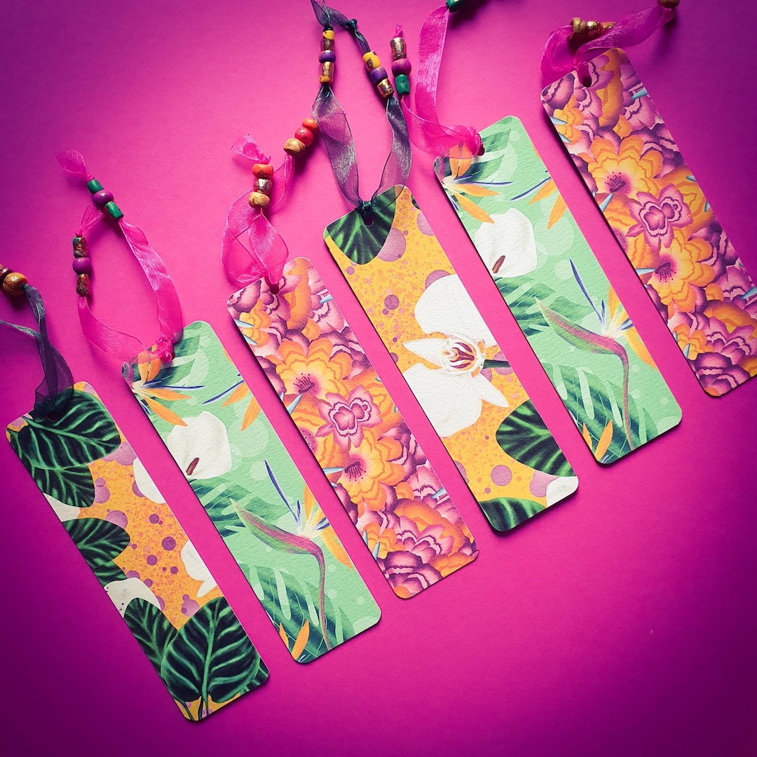 Colorful Bookmarks Mix and Match Illustrated Bookmarks - Etsy