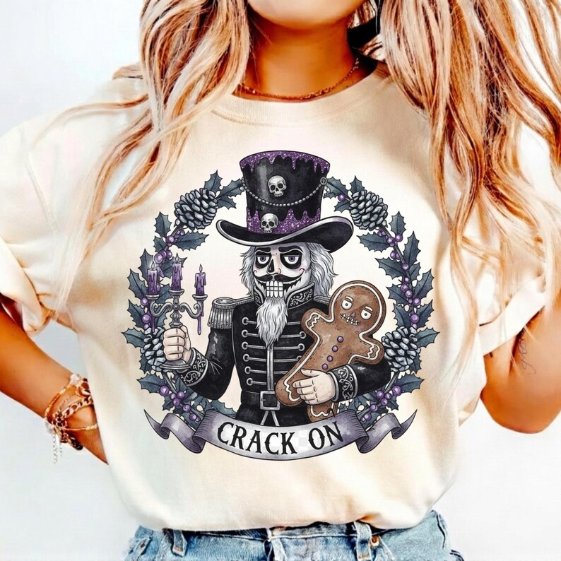 Gothic Nutcracker PNG, Dark Christmas Horror Clipart, Skull Holiday Art ...