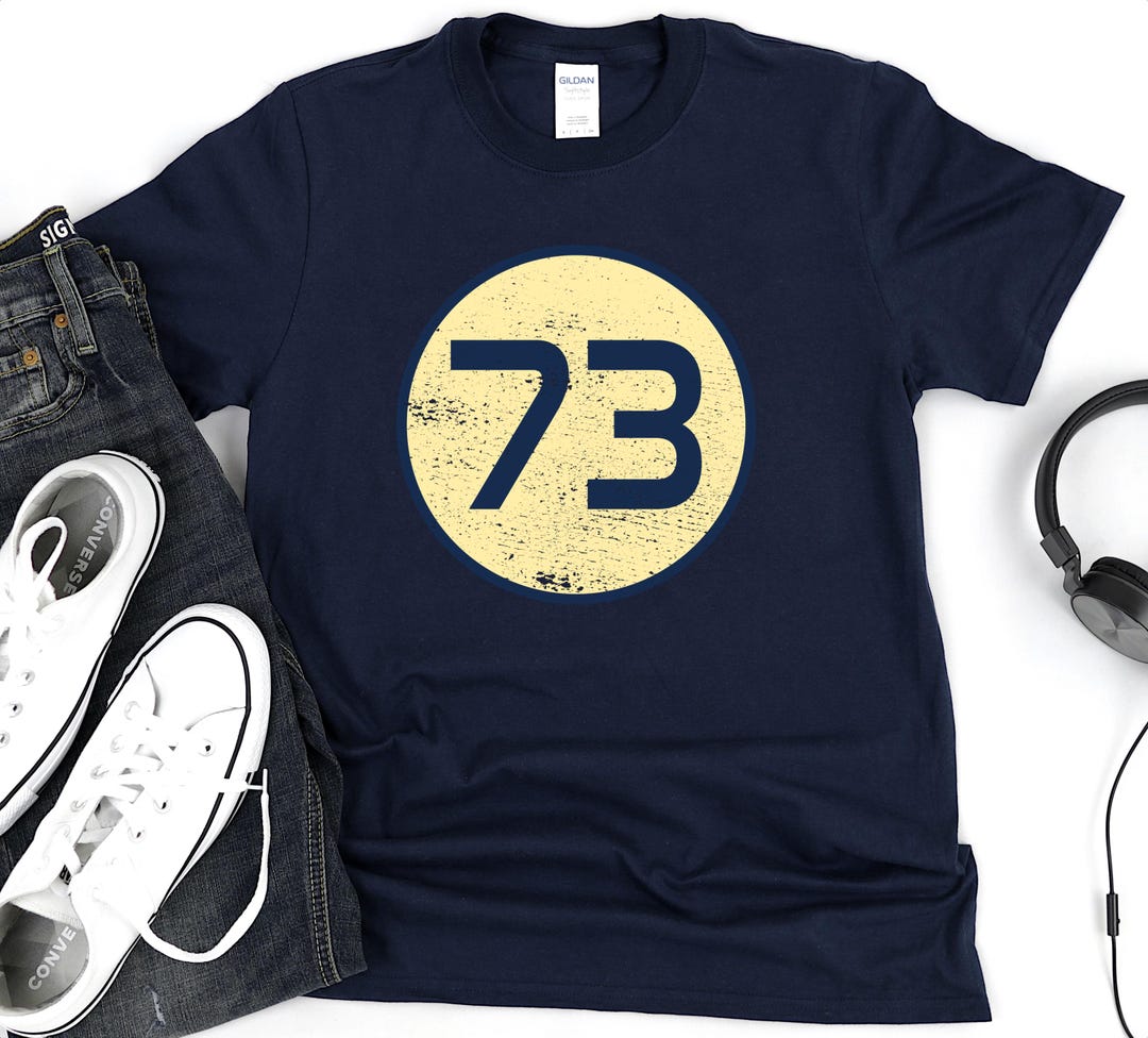 Sheldon Cooper 73 Prime Number T-shirt, the Big Bang Theory Tee ...