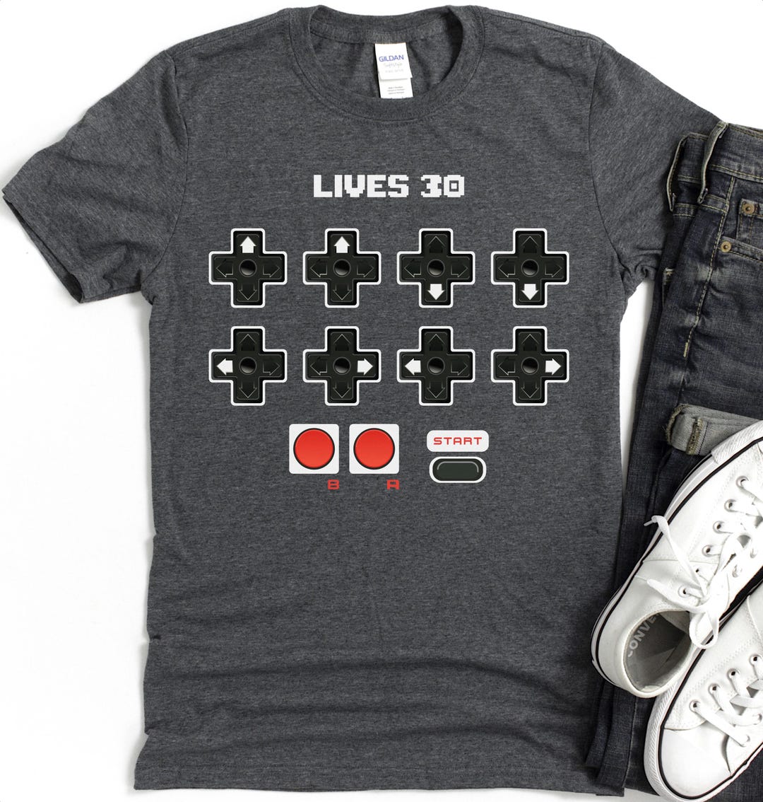 Retro Gaming T-shirt, Konami Code Tee, Contra Tees, 8 Bit Game Shirt ...