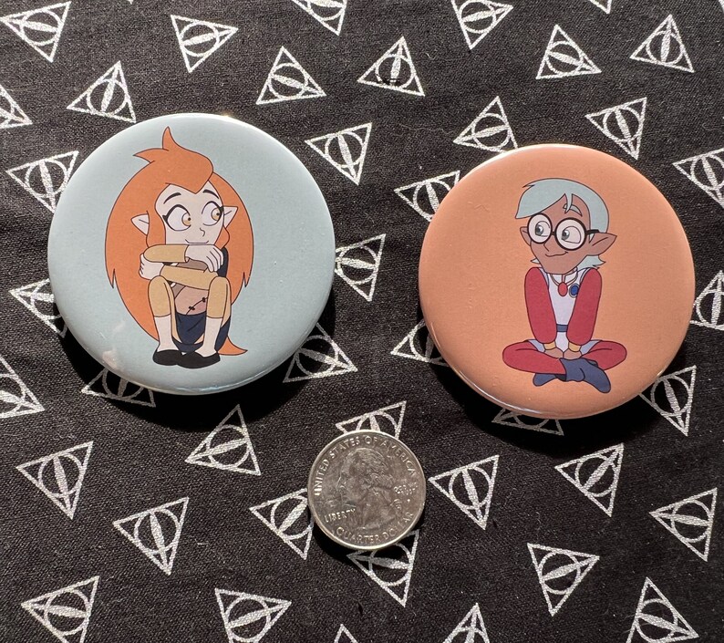 Eda and Raine Pin Button Badge Set - Etsy