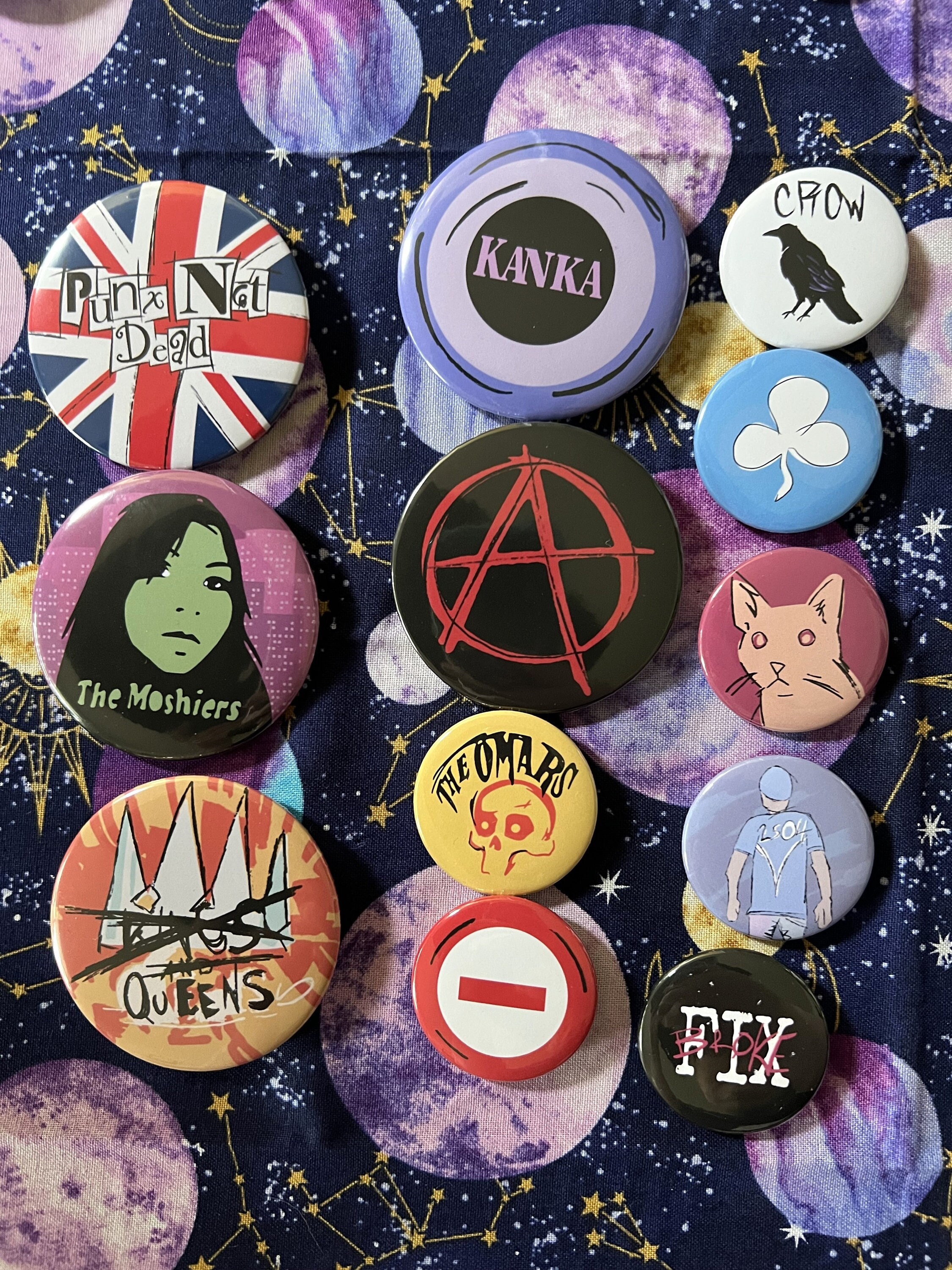 Spider Punk Cosplay Costume Pin Button Set of 12 Read Description Etsy