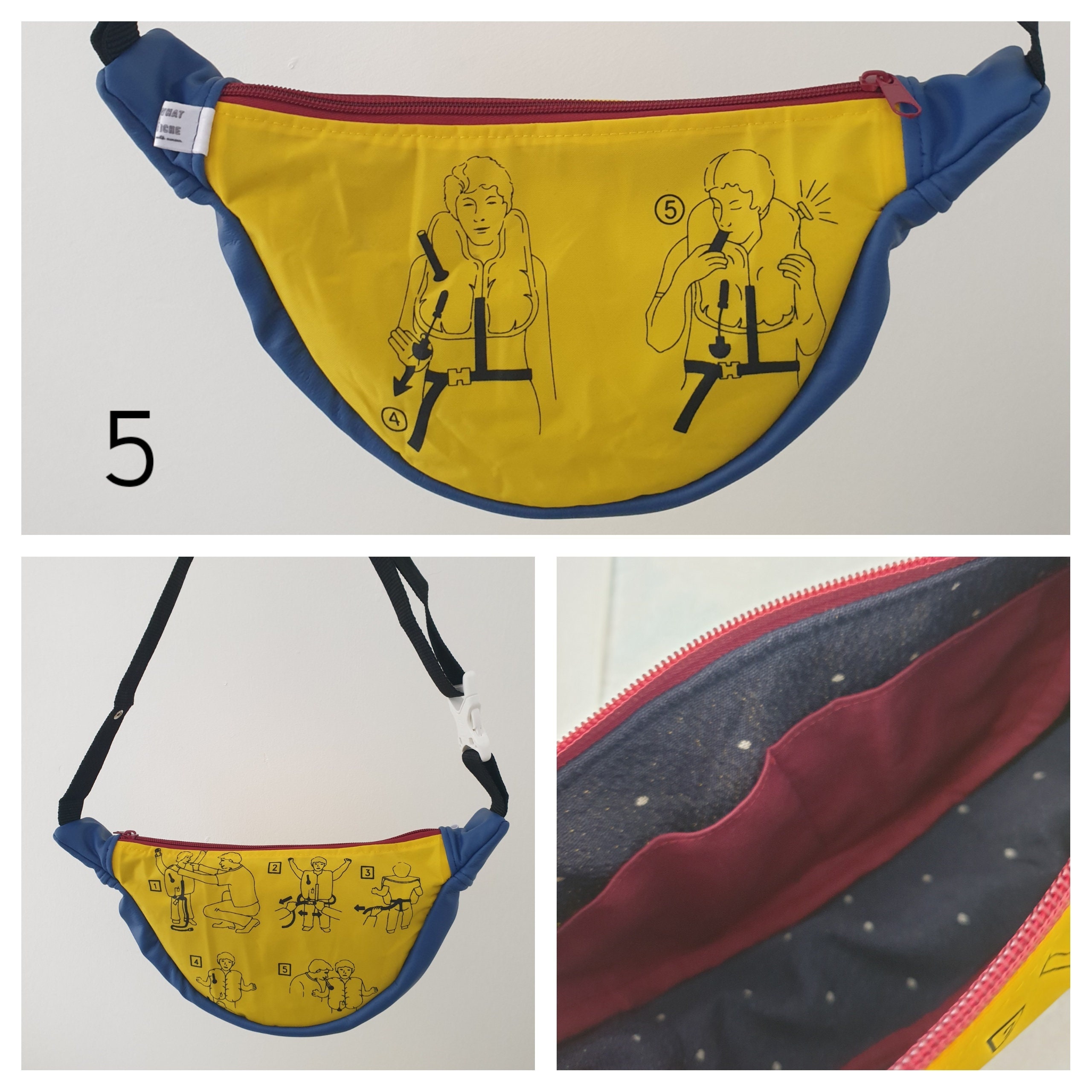 Crew Style Fanny Pack Shoulder Bag, Life Jacket & Leather Handbag ...