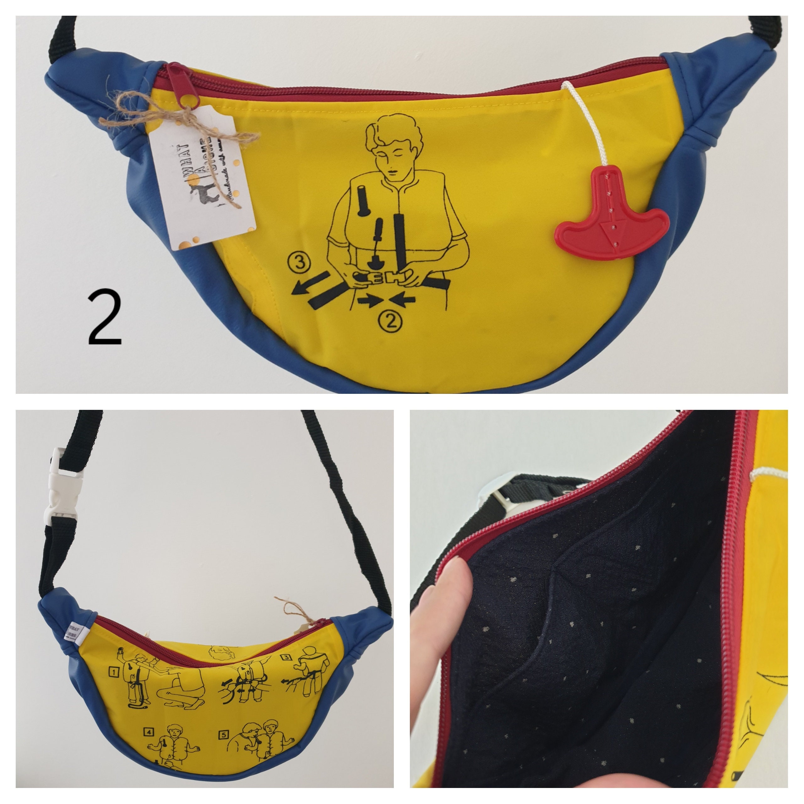 Crew Style Fanny Pack Shoulder Bag, Life Jacket & Leather Handbag ...