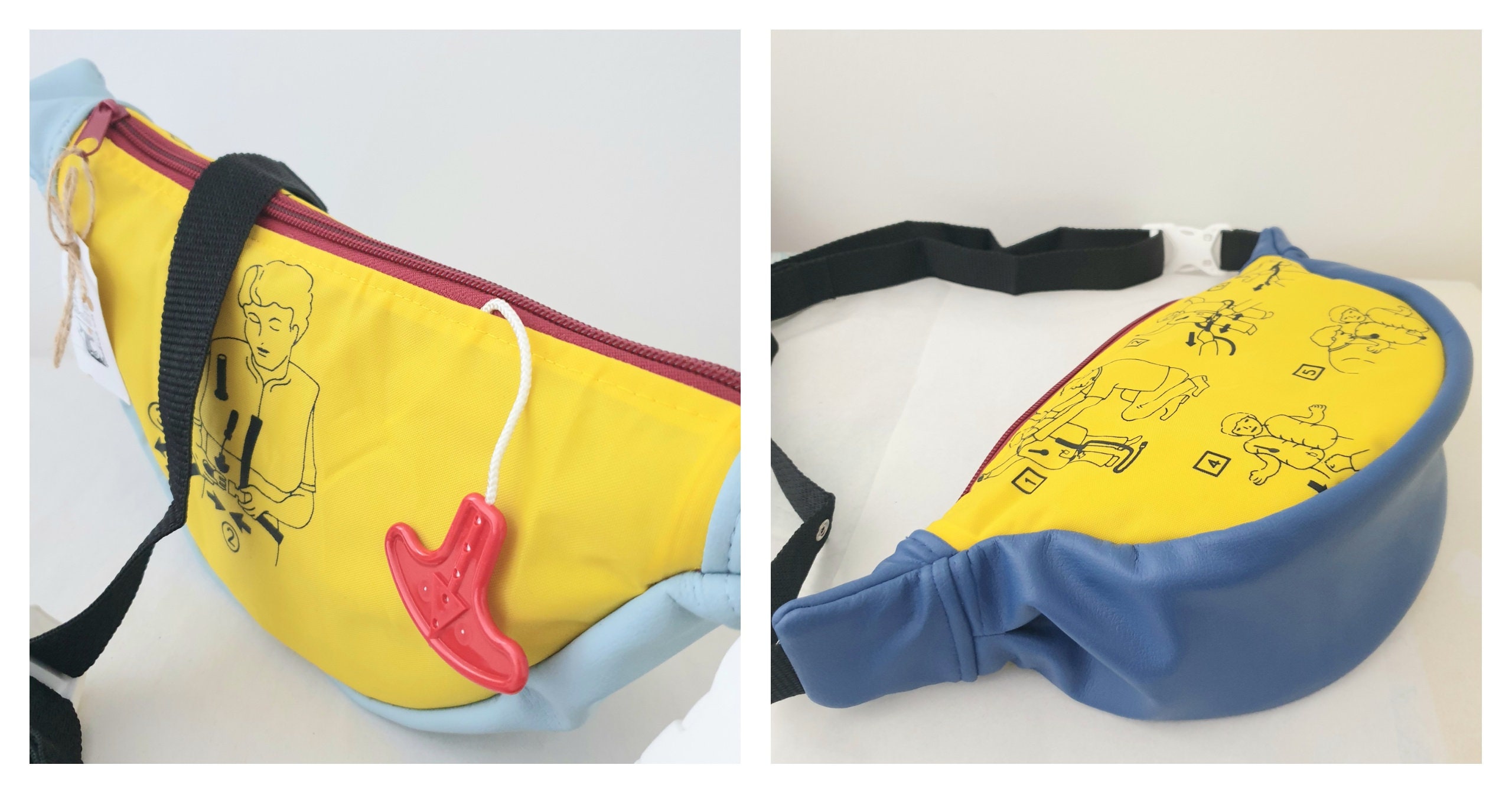 Crew Style Fanny Pack Shoulder Bag Life Jacket & Leather - Etsy Canada