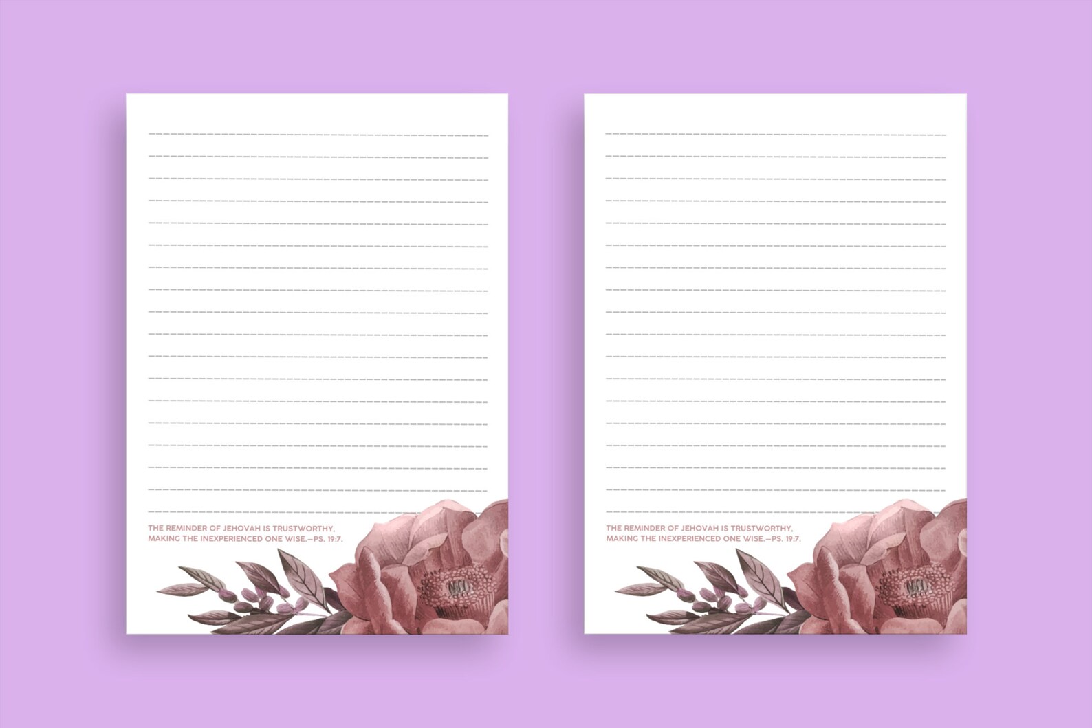 Floral Letter Writing Paper, JW Ministry Stationery (printable) - Etsy
