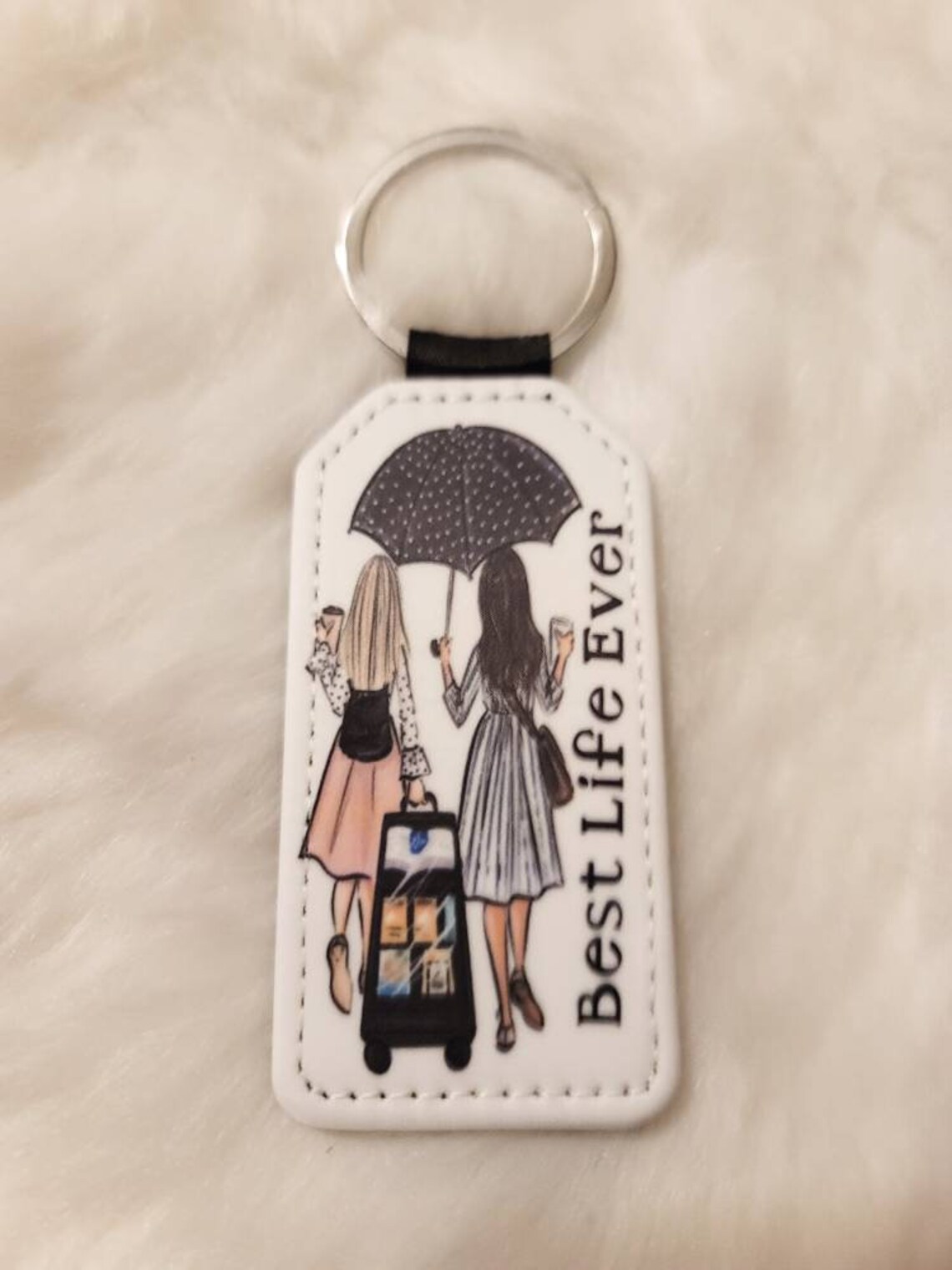 Personalized Key Chain Sublimated Keychain Best Life Ever - Etsy