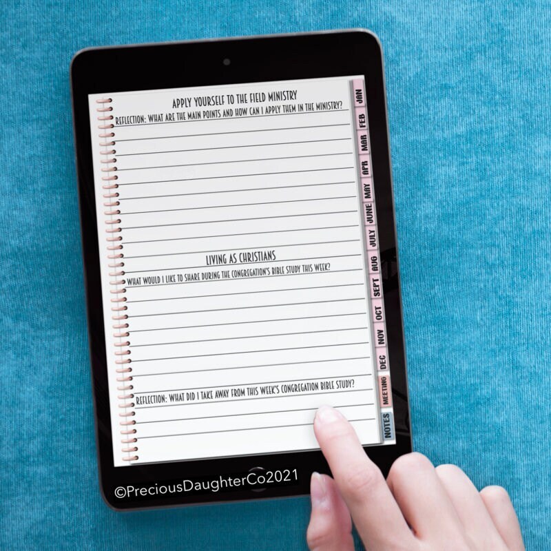 JW DIGITAL Planner JW Meeting Notebook Jw Organizer Best - Etsy