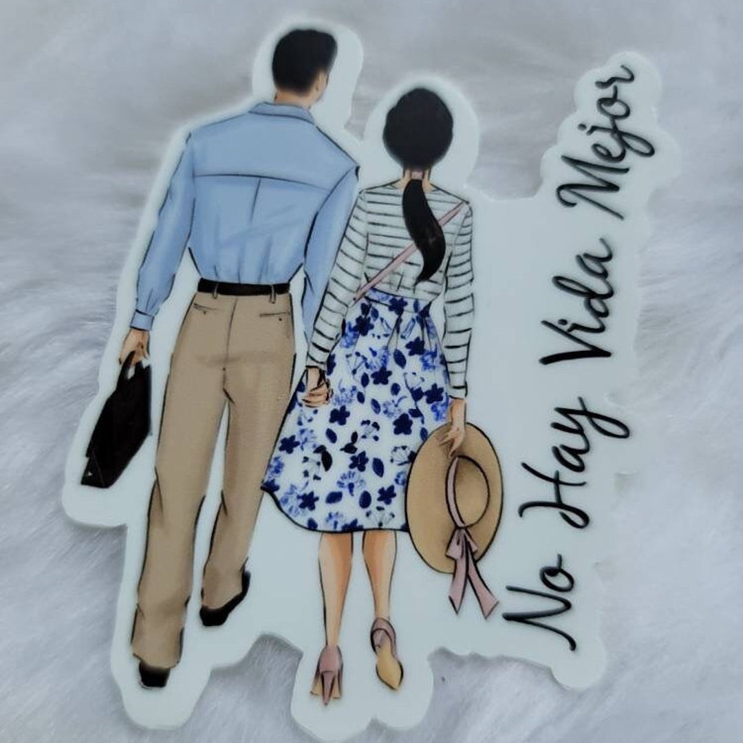 No Hay Vida Mejor, Custom Stickers With Last Name - Etsy