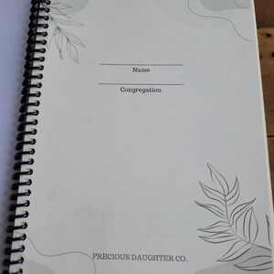 Field Service Report, JW Ministry Record, Jw Notebook, JW Pioneer Gift ...