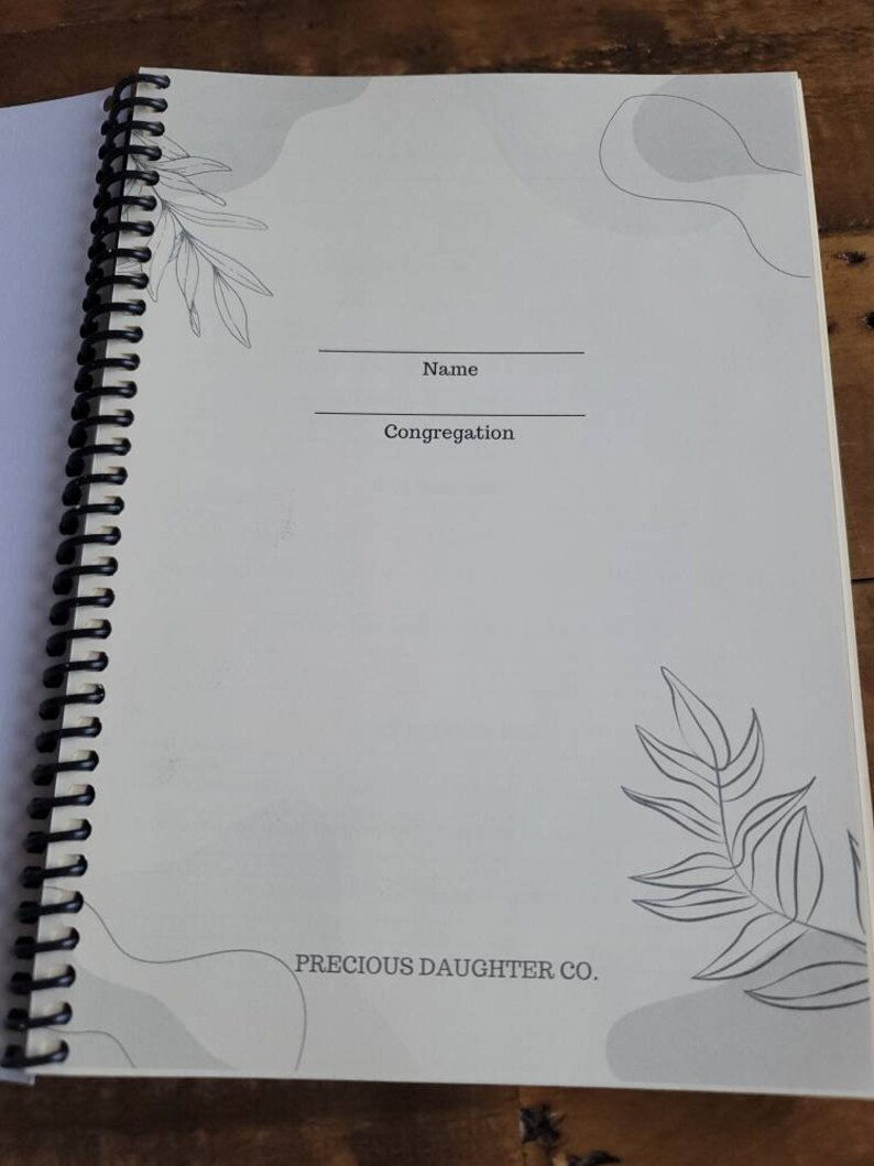 Field Service Report JW Ministry Record Jw Notebook JW - Etsy