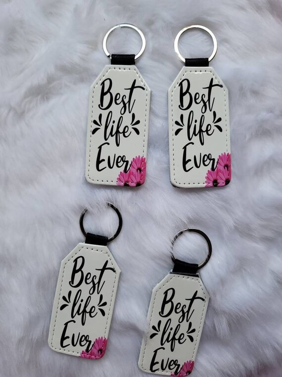 Personalized Key Chain Sublimated Keychain Best Life Ever - Etsy