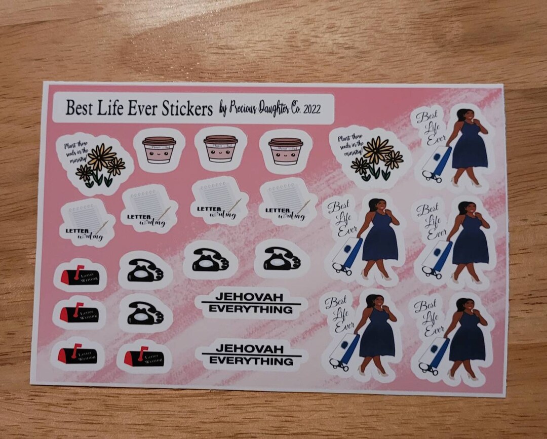 Best Life Ever Planner Stickers, Best Life Ever, Pioneer Gift, JW ...