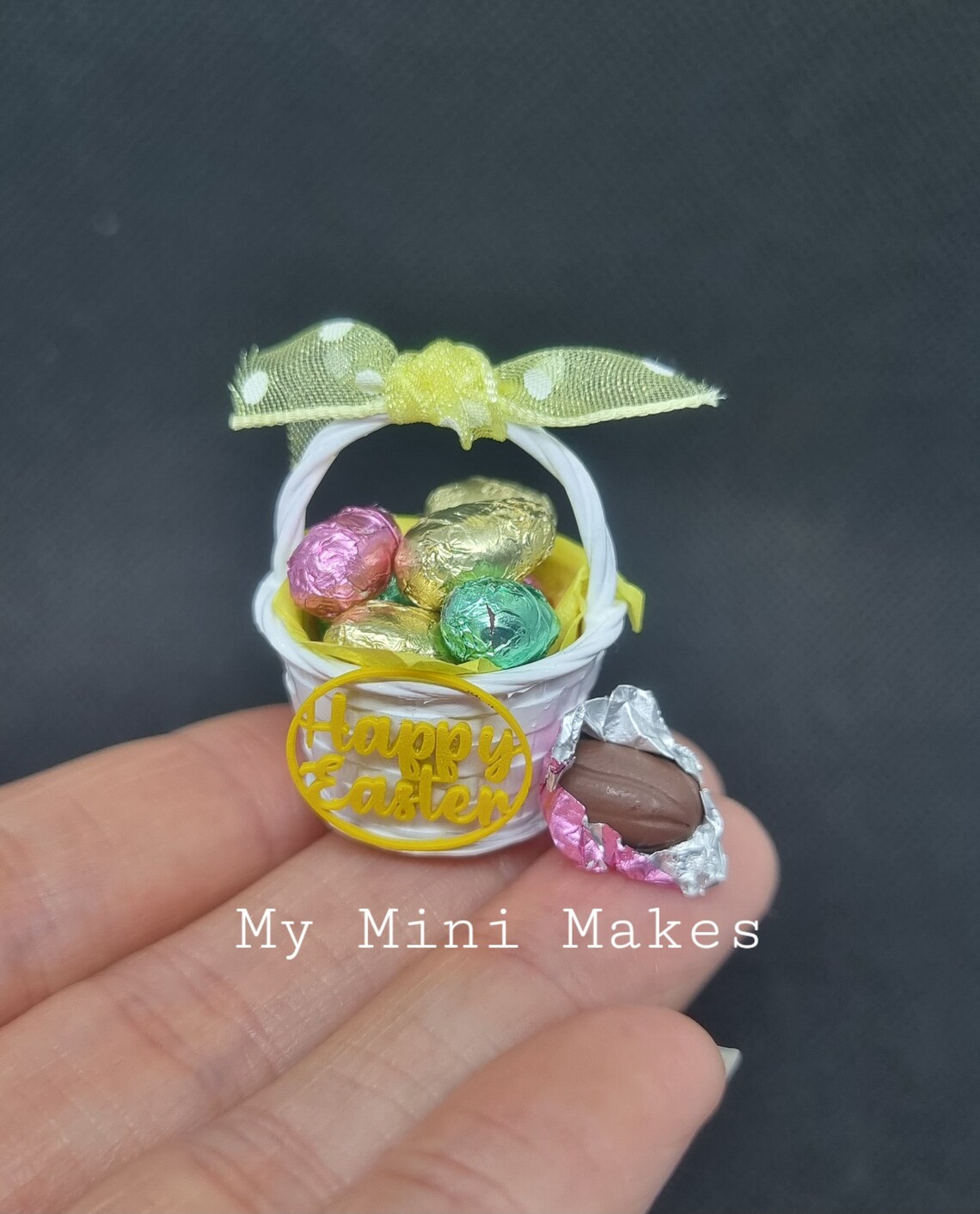Miniature Easter Egg Basket - Etsy
