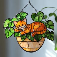 Stained Glass Cat - Etsy