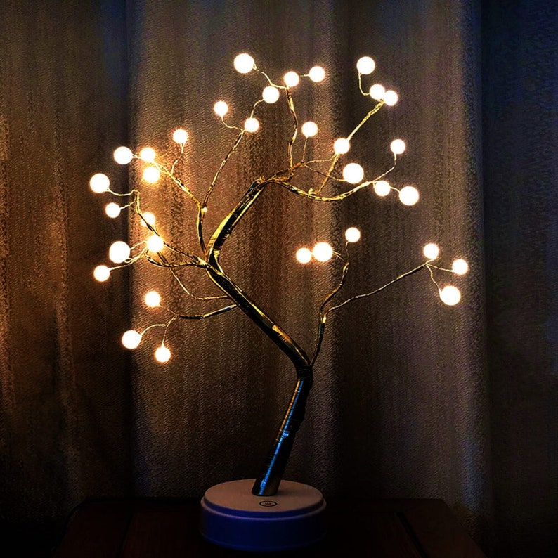 Personalized Aesthetic LED Pearl Fairy Tree Lamp 3D Sparkly - Etsy