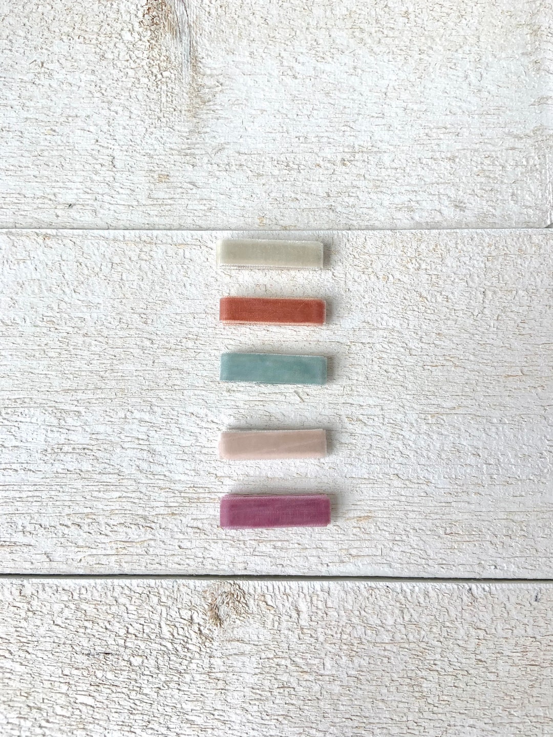 Small Velvet Fully Lined Barrettes, Baby Barrettes, Toddler Barrette ...