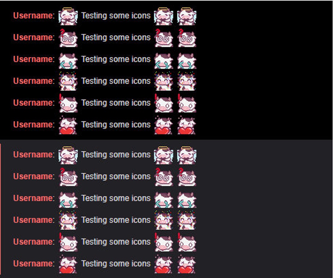 Cute 8-bit Pixel Cow ~ Twitch Emote Pack - Etsy